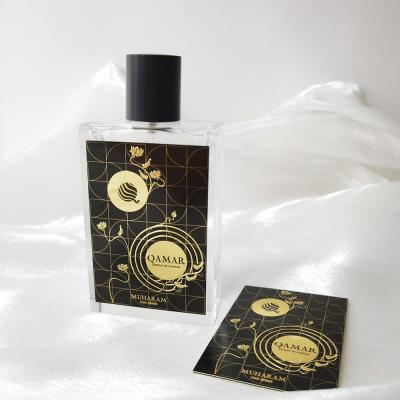 China Custom Waterproof Vinyl Adhesive Label Perfume Cosmetics Candle Bottle Sticker for sale