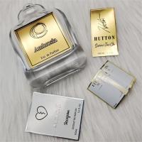 China Custom Metal logo Stickers for Perfume Bottles Gold Metal Sticker Embossed Label for sale