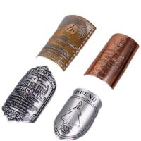 China OEM/ODM Printing Wine Label Sticker Gold Foil Stamp Champagne Metal Label Alcohol Glass Stickers for sale