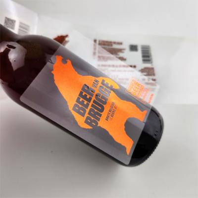 China Luxury Wine Waterproof Stickers Self Adhesive Vinyl Durable Vino Label Gold Stamping for Winery Packaging for sale
