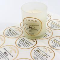 China Customized Waterproof Logo Stickers for Perfume Candle Cake Box Packaging Hot Stamping Seal Labels for sale