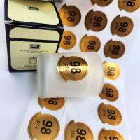China Luxury Gold Foil Printed Embossed Adhesive on Candle Wine Cosmetic Perfume Bottle Labels Roll for sale