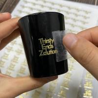China New Trend Embossed Sticker Matte Black Embossed Sticker Labels for Candle Perfume for sale