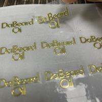 China New Trend Embossed Sticker Matte Black Embossed Sticker Labels for Candle Perfume for sale