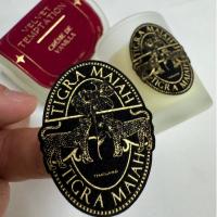 China Custom Logo Special Texture Embossed Stickers Various Shapes Luxury Perfume Candle Stickers Labels for sale