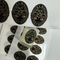 China Custom Logo Special Texture Embossed Stickers Various Shapes Luxury Perfume Candle Stickers Labels for sale