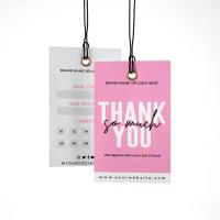 China Customized Luxury Hangtag Labels Matte Hot Stamping Business Card Tag Paper for sale