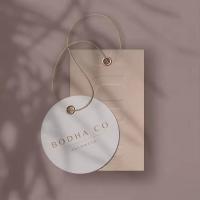 China Customized Luxury Hangtag Labels Matte Hot Stamping Business Card Tag Paper for sale