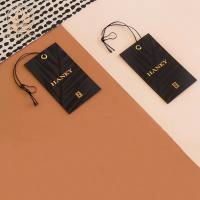 China Customized Luxury Hangtag Labels Matte Hot Stamping Business Card Tag Paper for sale