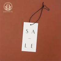 China Luxury Hangtag Labels Embossed Matte Finish Hot Stamping Business Card Tags for sale