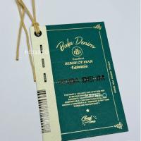 China Luxury Custom Logo Clothing Green Card Clothes Label Special Paper Hang Tags for sale