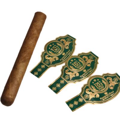 China High Quality Custom Cigar Ring Label Sticker Waterproof  OEM Vinyl UV Printed Cigar Ring Private Branding Cigar Label Sticker for sale