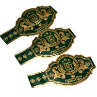 China High Quality Custom Cigar Ring Label Sticker Waterproof  OEM Vinyl UV Printed Cigar Ring Private Branding Cigar Label Sticker for sale