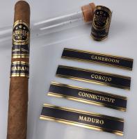 China Premium Unique OEM Waterproof Vinyl Printed Customized Cigar Ring with Gold Embossed Printing Personal Branding Label Sticker for sale