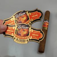 China 2025 Hot Sale Waterproof High Quality Custom Cigar Label Gold Foil Printing with Private Logo & Brands Embossed Printing Quick Sticker for sale