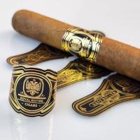 China 2025 Hot Sale Waterproof High Quality Custom Cigar Label Gold Foil Printing with Private Logo & Brands Embossed Printing Quick Sticker for sale
