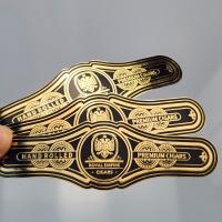 China 2025 Hot Sale Waterproof High Quality Custom Cigar Label Gold Foil Printing with Private Logo & Brands Embossed Printing Quick Sticker for sale