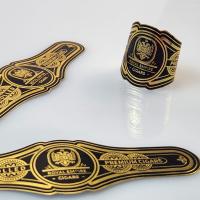 China 2025 Hot Sale Waterproof High Quality Custom Cigar Label Gold Foil Printing with Private Logo & Brands Embossed Printing Quick Sticker for sale
