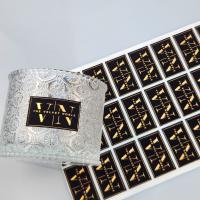 China High Quality Customized Embossed UV Gold Foil Printing Card Press Gold Art Paper Velvet Gold Stamping Label Sticker for Perfume & Party for sale
