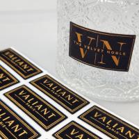 China High Quality Customized Embossed UV Gold Foil Printing Card Press Gold Art Paper Velvet Gold Stamping Label Sticker for Perfume & Party for sale
