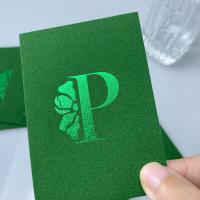 China Custom Velvet Business Cards 500pcs Minimum - Waterproof Eco-Friendly with Gold Foil Stamping & Embossing for sale