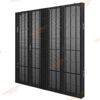 China Media Facade LED Mesh Screen Custom Outdoor Shopping Mall Transparent P10.41 for sale