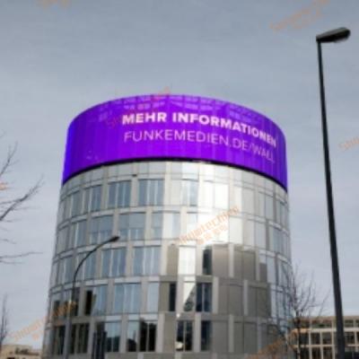 China Outdoor Fixed Glass LED Mesh Screen P15.625 Grille High Brightness Transparent for sale