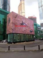 China Iron Cabinet Material Mesh LED Display Brightness ≥ 8000-10000 Nits 50% Transparency Rate for sale