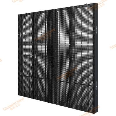 China 6000nits Mesh LED Display Transparent Screen For Outdoor Advertising for sale