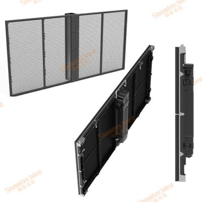 China 10.41x10.41mm Outdoor Transparent LED Screen Billboard Advertising LED Display for sale
