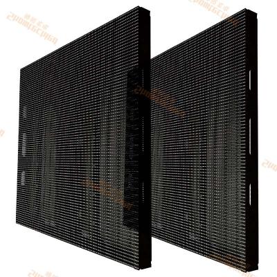 China Waterproof Mesh LED Display Outdoor LED TV Display For Curtain Window Glass for sale