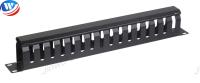 China 16 Holes Horizontal Cable Manager 1U Data Center Rack Cable Management for sale