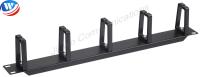 China 19inch 1U Cable Management With 5PCS Plastic Rings for sale