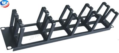 China 19inch 2U 10PCS Plastic Rings And Hole Of Bottom Plate Cable Management for sale