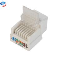 China Gold Plating Cat5e RJ45 Keystone Jack ABS Plastic Punch Down for sale