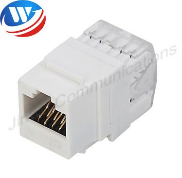 China White Tool Free RJ45 Keystone Jack PC Material Cat6 Keystone Jack for sale