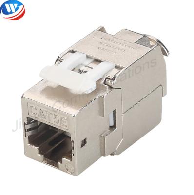 China 180 Degree RJ45 Keystone Jack Zinc Alloy Cat5E Keystone Jack for sale