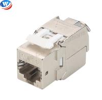 China Zinc Alloy Shielded Keystone Jack CAT6 RJ45 180 Degree Keystone Jack for sale
