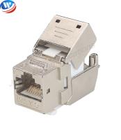 China Zinc Alloy Shielded Keystone Jack CAT6 RJ45 180 Degree Keystone Jack for sale
