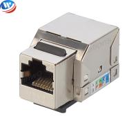 China Metallic Color STP Keystone Jack 90 Degree Cat6 Keystone Jack for sale
