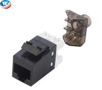 China AMP Type Blue Black Keystone Jack CAT6 UTP 180 Degree Keystone Jack for sale
