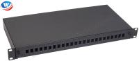 China 19in Fiber Optic Patch Panel 12 Port 24 Core SC Adapter 1U Draw Type for sale