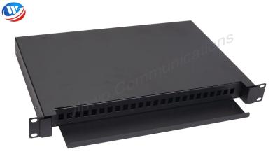 China LAN 19 Inch 48 Port LC Fiber Patch Panel Wall Mount 1U Type for sale