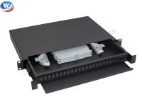 China LAN 19 Inch 48 Port LC Fiber Patch Panel Wall Mount 1U Type for sale