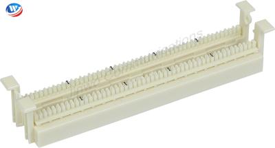 China Cream White Horizontal 110 Wiring Blocks Telecommunication 50 Pair for sale