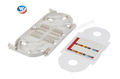 China 24 Core Fiber Optic Splice Tray ABS Plastic Rack Mount 30mm Fiber Bending Radius for sale