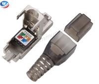 China Male Modular Plug Boot Toolless 8P8C Cat6 UTP RJ45 Plug for sale