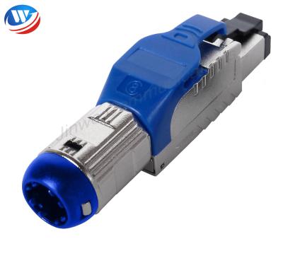 China Zinc Alloy Cable Shielded Ethernet Cable Cat8 Cable Gold Plated Rj45 Tool Free for sale