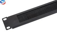 China Black Horizontal Cable Management 1u Finger Duct 19 Inch Patch Rack for sale