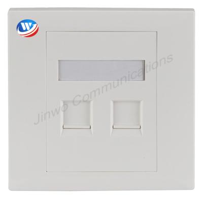 China 86mm Telecommunication Network Faceplate RJ45 Socket Wall Face Plate for sale